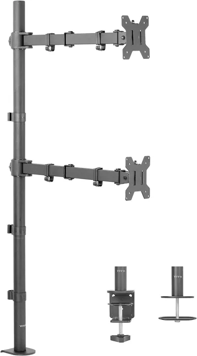 VIVO Extra Tall Vertically Stacked Dual Monitor Desk Mount Stand with ...