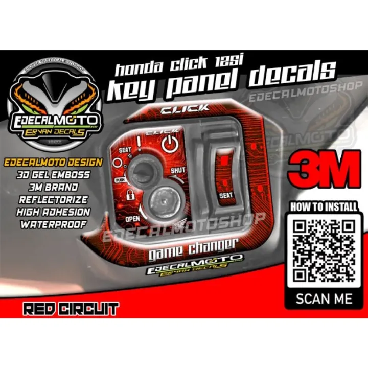 selling HONDA CLICK 125i IGNITION KEY COVER PROTECTOR VINYL DECALS ...