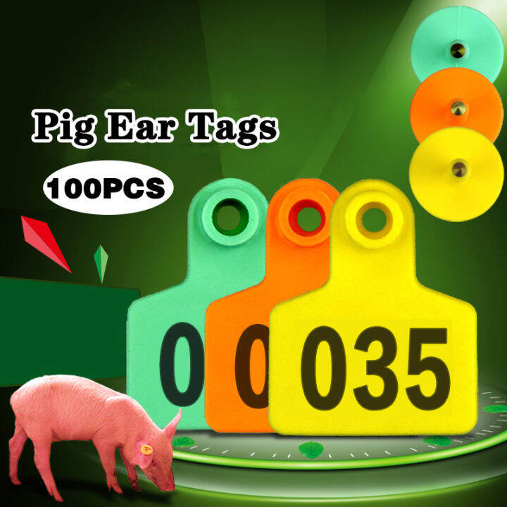 100set Pig Ear Tags 001-100 Pig Identification Kit | Lazada PH
