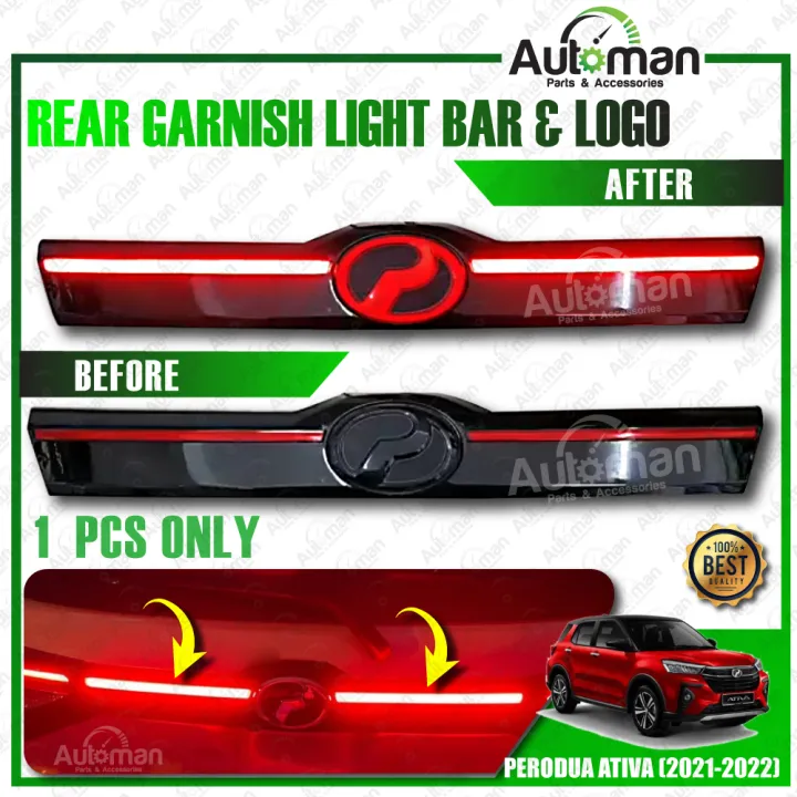 Perodua Ativa Rear Car Garnish LED With Running Daytime Light and Brake ...
