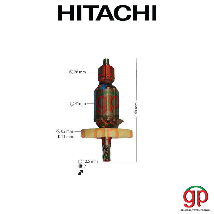 Armature / Angker H 50 Hitachi For Mesin Bobok Beton H50 Demolition ...