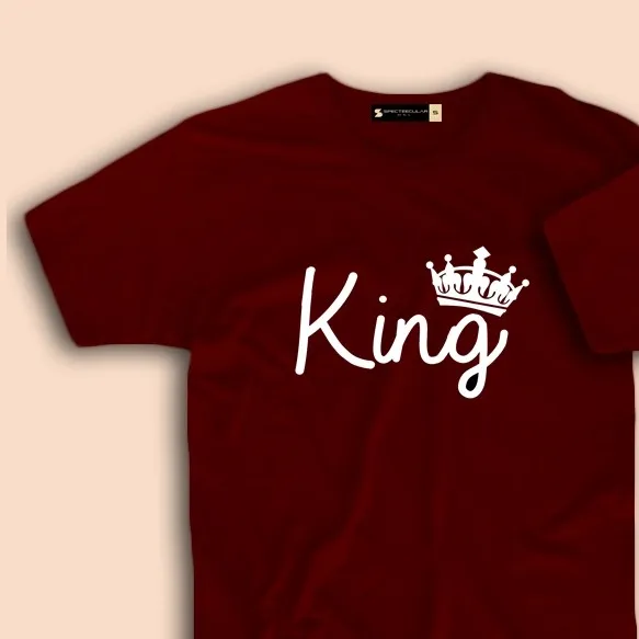 KING & QUEEN WITH CROWN Couple Shirt | Sold per piece | Specteecular ...