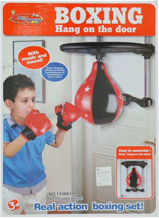 Kids Boxing Play Sport Toy Hang On The Door Real Action Boxing Set Kit ...