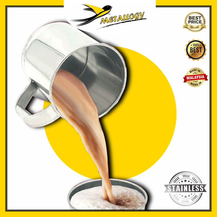 Metallogy 2.25 Litre Stainless Steel Mug/Cawan Besi / Teh Tarik Mug ...