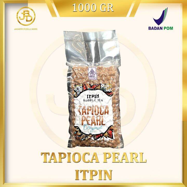 Tapioca Pearl Black ITPIN 1kg || Topping Minuman Bubble Hitam || JBD ...