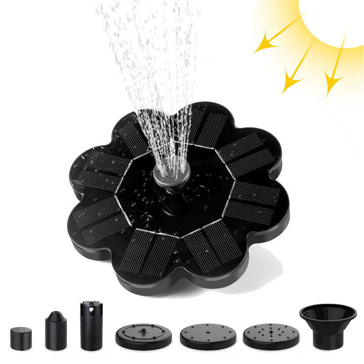 Solar Water Fountain,Solar Fountain for Bird Bath, Solar Powered Garden ...