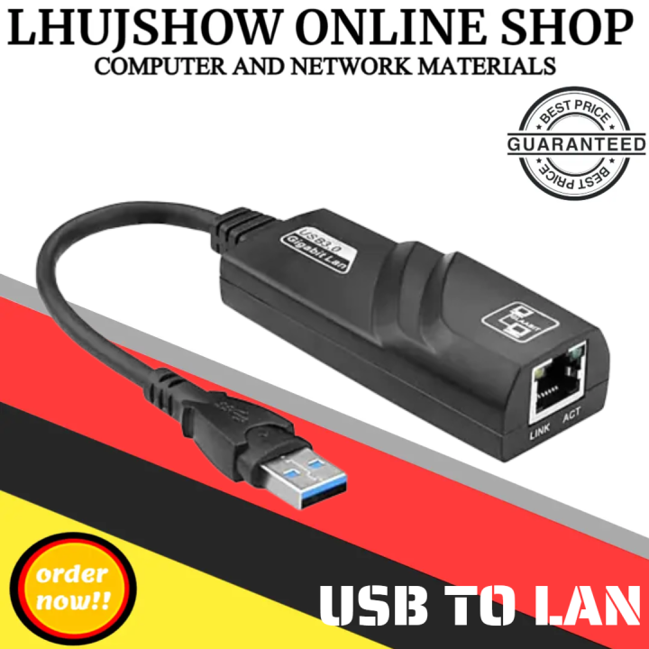 USB TO LAN 3.0 Ethernet ORIGINAL GIGABITr (10/100/1000) Mbps | Lazada PH