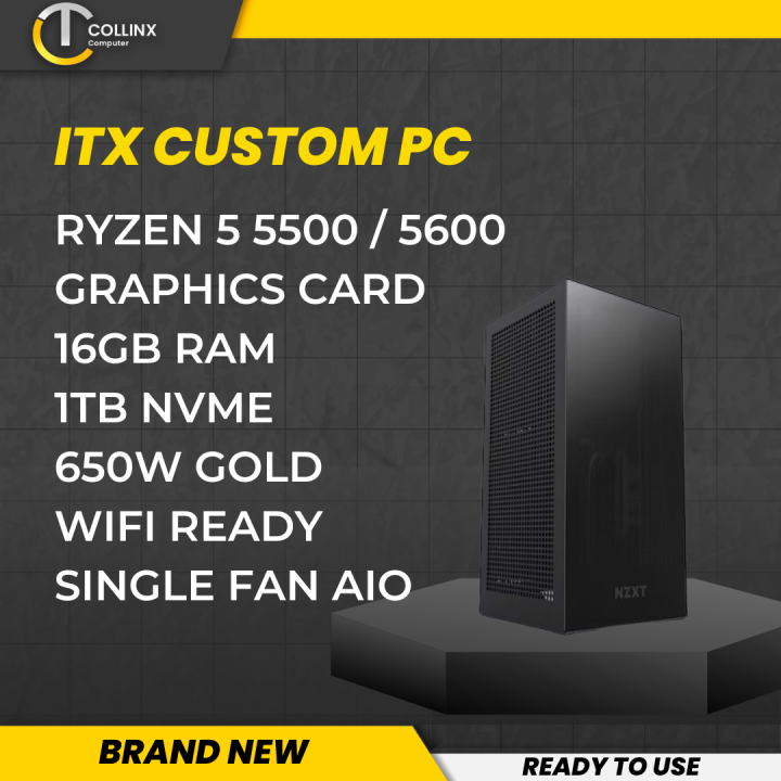 [ ITX PC MINI BUILD E ] AMD RYZEN 5 5500 5600 DESKTOP / 16GB RAM ...