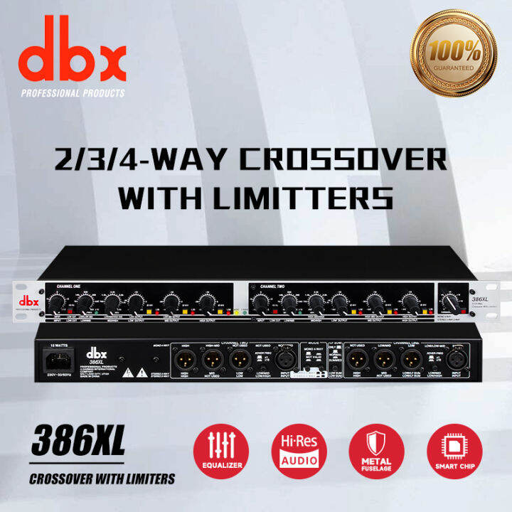 DBX 386XL Crossover Triple Stereo Crossover Four mono TRS or XLR ...