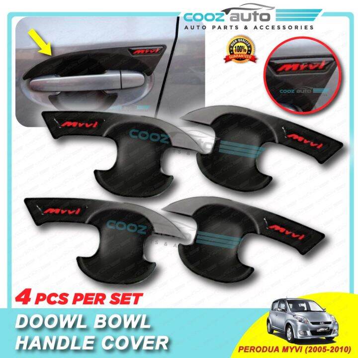 Perodua Myvi Old 2005 - 2010 Matte Black Red Word Door Handle Inner ...