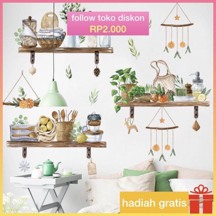 stiker dinding taman / wall stiker dinding pvc transparan （60cm*90cm ...