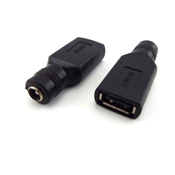 5V USB Female Jack to Round Head Hole 5.5 x 2.1mm Female Jack DC Power ...