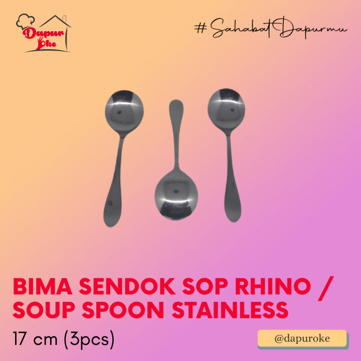 Bima Sendok Sop Rhino (3 pcs) / Soup Spoon Stainless | Lazada Indonesia
