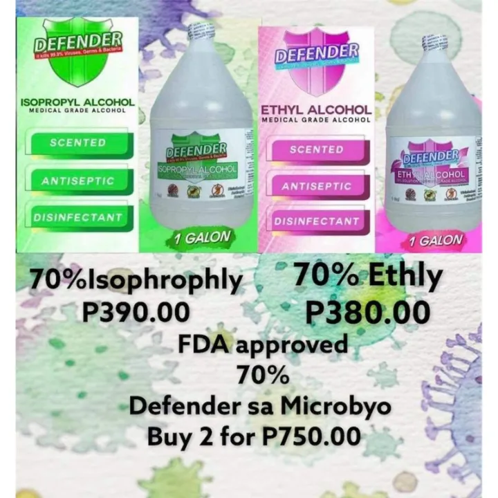 Defender Ethyl and Isophrophyl Alcohol 70% | Lazada PH