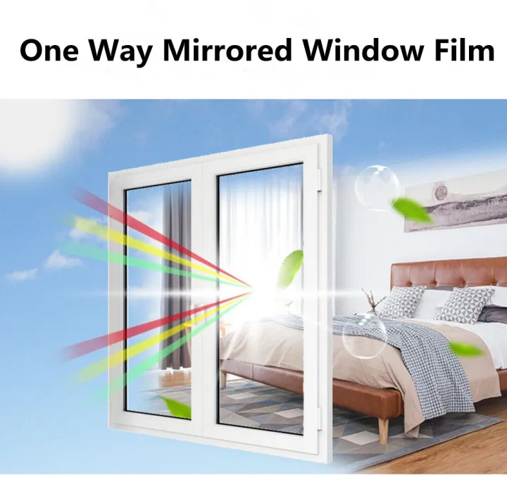 HOHOFILM 50cmx1000cm Window Film Mirrored Glass Sticker Glue Tinted ...