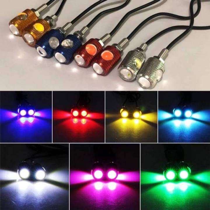 Universal Motorcycle LED Mini Turn Signal Eagle Eye Shape Turn ...