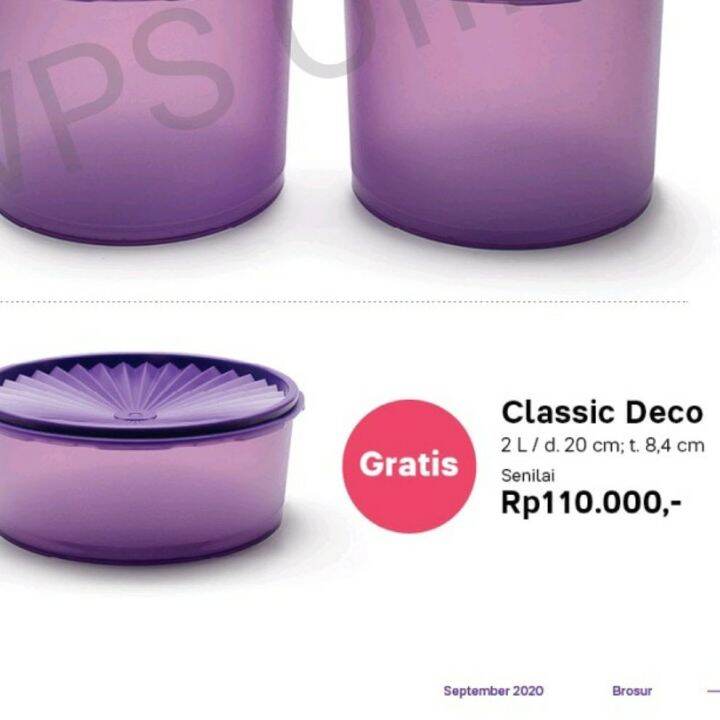 Classic Deco Tupperware (1) - Toples Ungu Tupperware - Toples ...