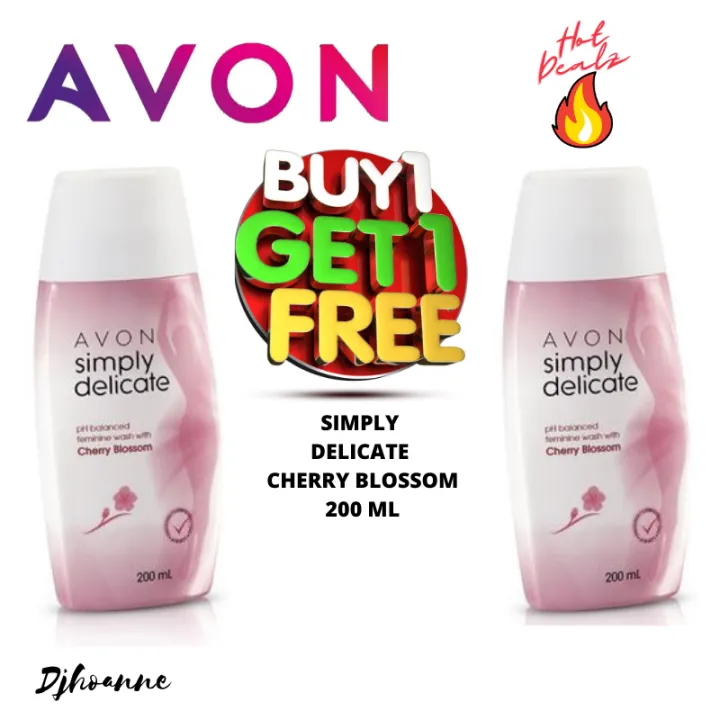 AVON SIMPLY DELICATE pH Balanced feminine wash with CHERRY BLOSSOM ...