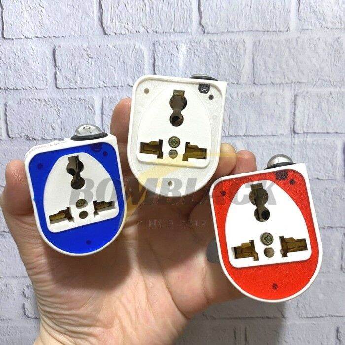Kepala Colokan Steker Adapter Stop Kontak Cabang 3 Cetek On Off MURAH ...