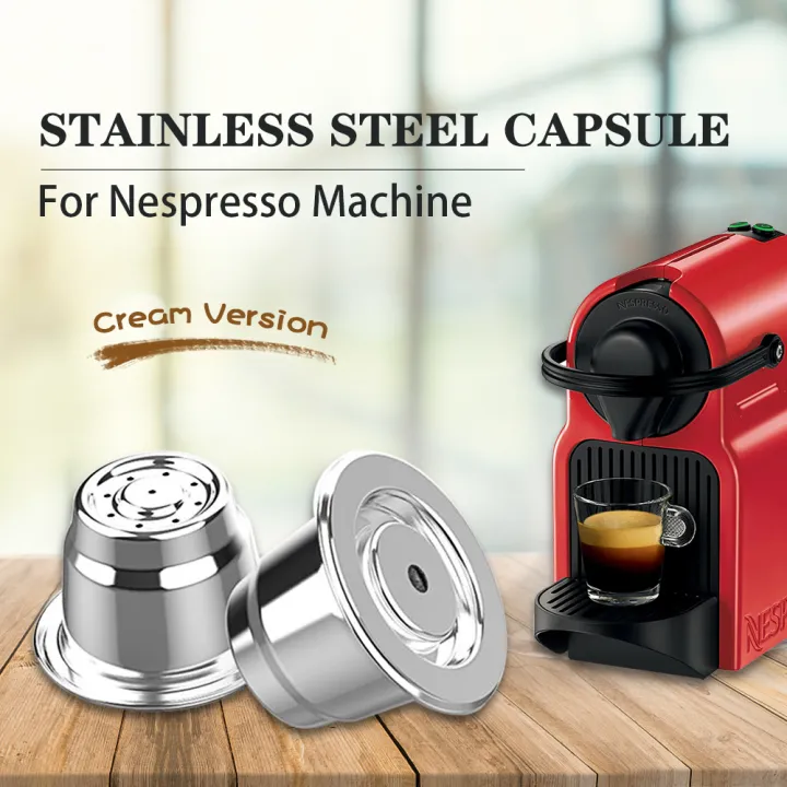 ICafilas Cream Nespresso Refillable Coffee Capsule Pod Stainless Steel ...