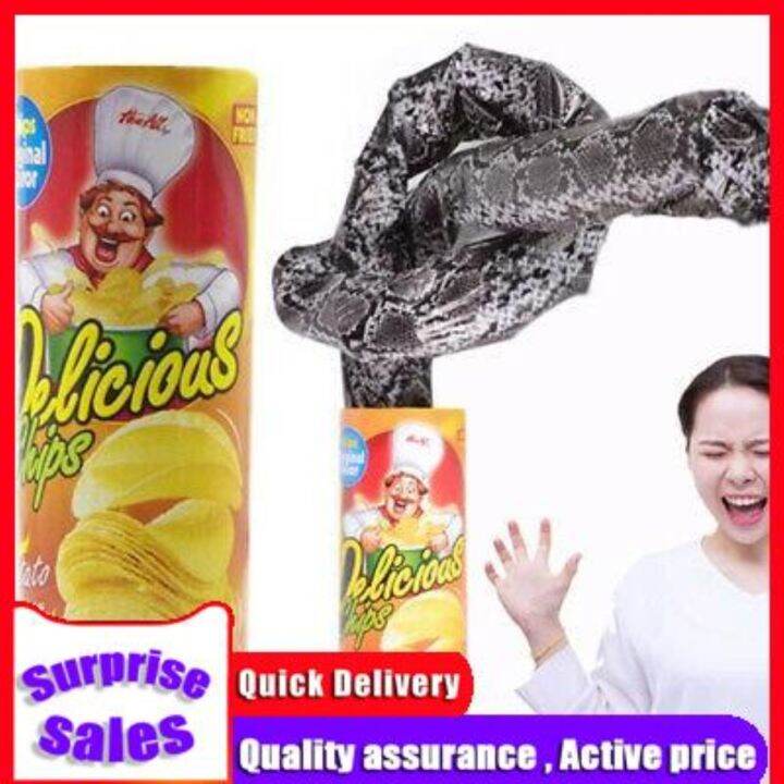 Trick Potato Chip Can Jump Snake Novelty Joke Prank Tricky Toys | Lazada PH