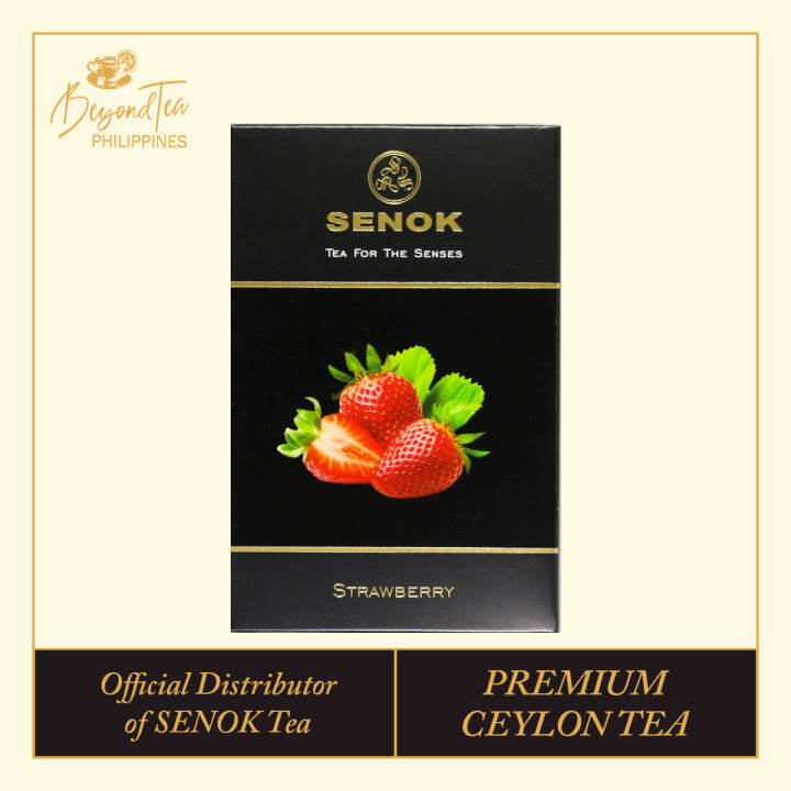 Strawberry | Flavoured Black Tea | Senok Premium Ceylon Tea | 20 Tea ...