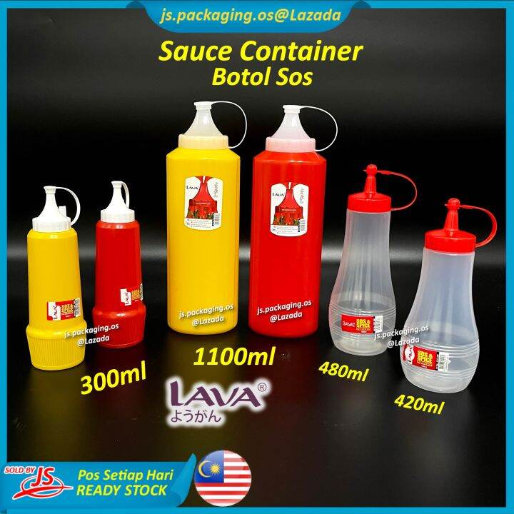 Lava Sauce Bottle/ Sauce Squeezer/ Sauce Container/ Botol Sos / Sos ...