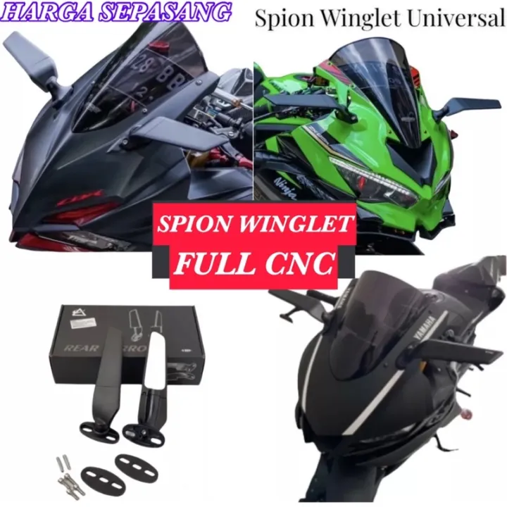 PROMO Spion WINGLET FULL CNC Kawasaki ZX 10R / Spion Winglet ZX25R / Spion Fairing R25 R15 ...