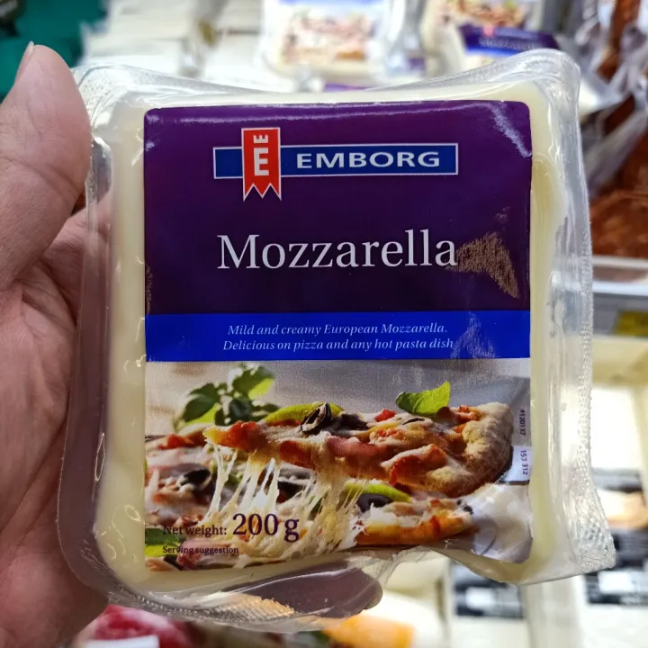 ecook มอซซาเรลล่า บล็อก ชีท emborg mozzarella block cheese 200g ...