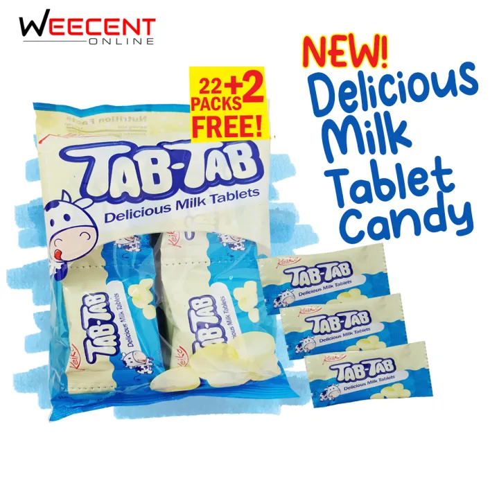 KEIKO TAB TAB DELICIOUS MILK TABLET CANDY 22+2FREE | Lazada PH