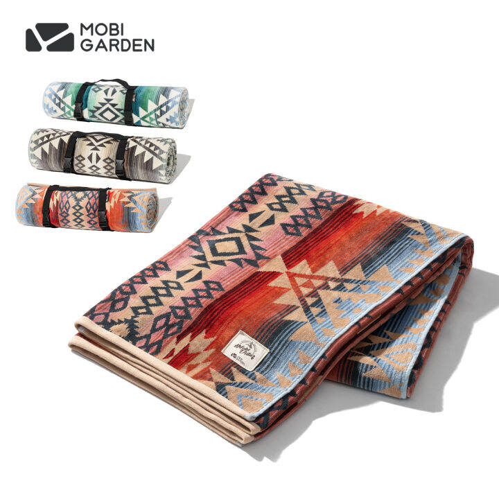 MOBI GARDEN ผ้าห่ม Jacquard ตกแต่งแบบนุ่มอเนกประสงค์ แคมป์ปิ้ง กลางแจ้ง ...
