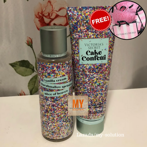 Victoria_ Secret Cake Confetti Perfume Body Mist & Body Lotion Set For ...