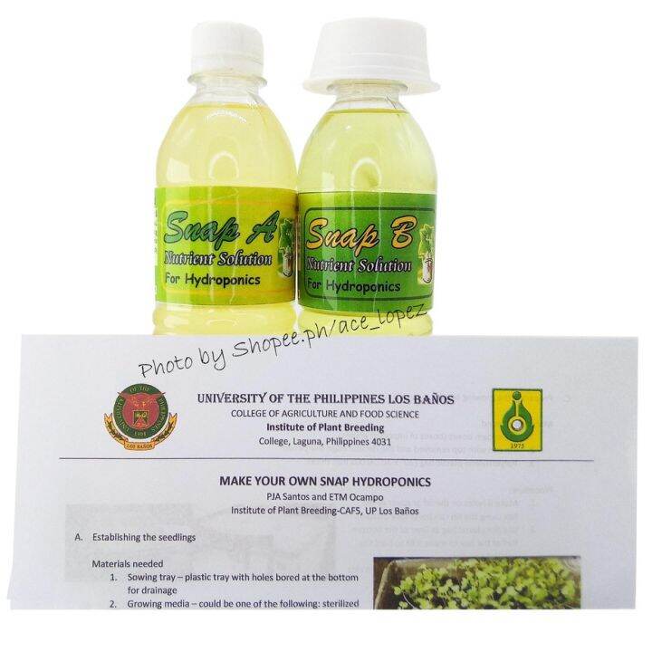 Snap Hydroponics Nutrient Solution 500ml 1 Set | Lazada PH