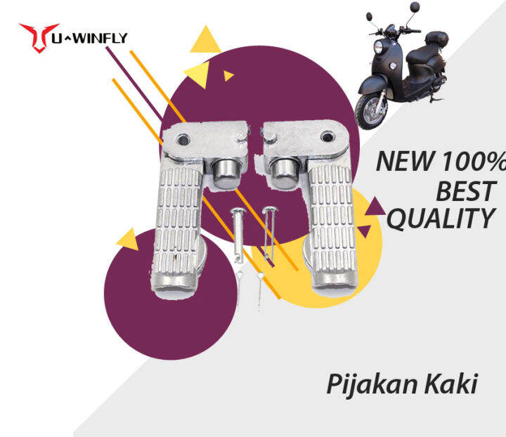 PIJAKAN KAKI MOTOR LISTRIK UWINFLY T3 LOVE SUMMER EXOTIC GOLDEN TURTLE ...