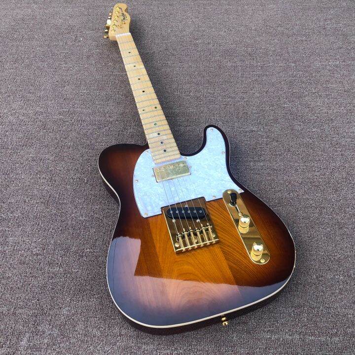 คลาสสิก Fender Telecaster กีตาร์ไฟฟ้าน้ำผึ้ง Sunburst Body Gold ...