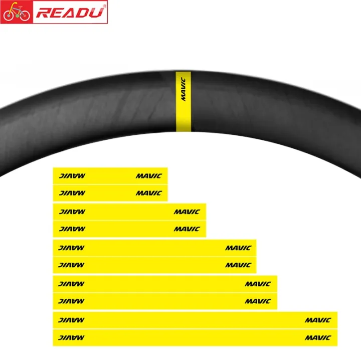 READU Mavic Road Bike Wheelset Stickes Yellow Decals Bicycle Wheel Rims ...