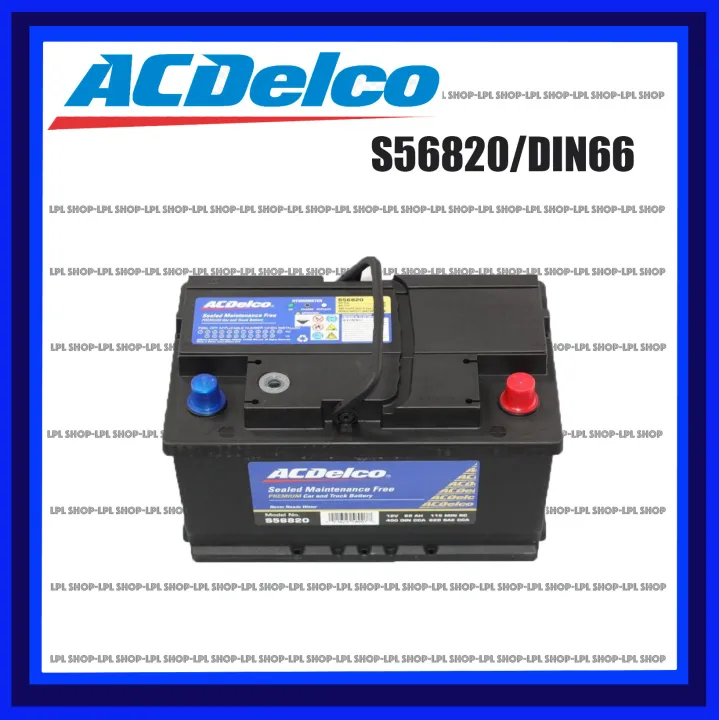 DIN66 PREMIUM BATTERY ACDelco Car Battery S56820/DIN66 620cca 68Ah ...