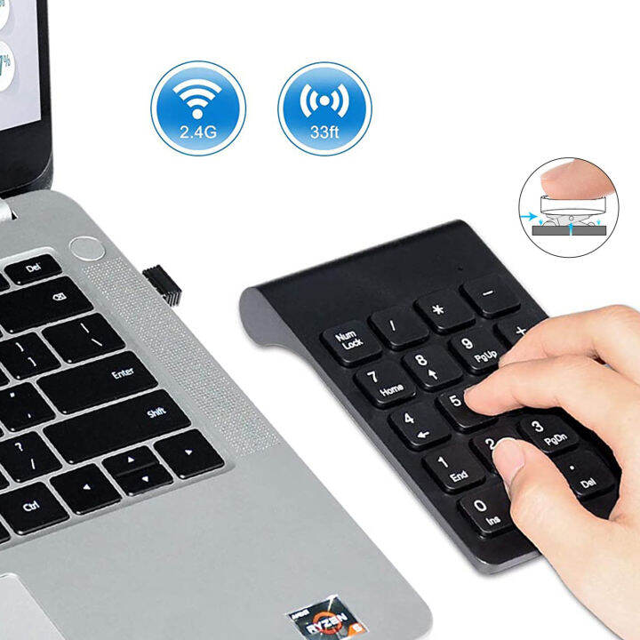 Wireless Numeric Keypad Mini 2 4g 18 Keys Number Pad Portable Silent