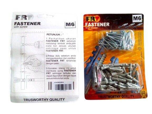 BMS - Fisher + Skrup FRT S6 Sekrup Viser Piser Fiser Nylon S-6 M6 M-6 Bagus | Lazada Indonesia