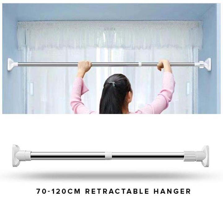 Adjustable/Extendable Aluminum Shower Curtain Rod (70cm-120cm) | Lazada PH