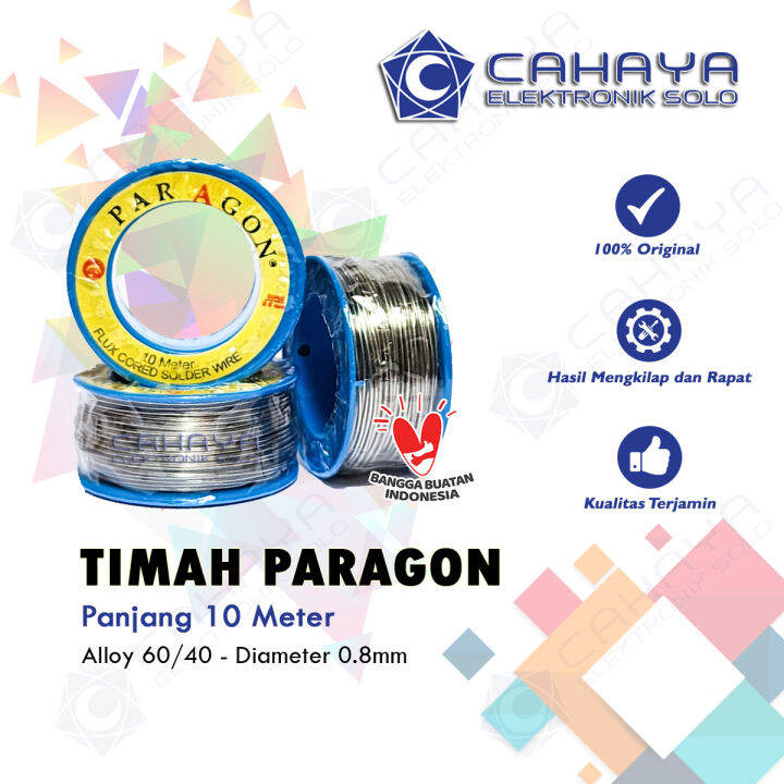 Timah Tenol Paragon 10m Tinol Solder 10 Meter 60/40 Patri Original ...