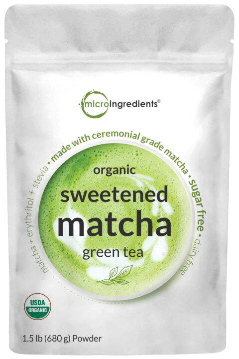 Micro Ingredients Organic Sweet Matcha Powder, 24 Ounce, Sugar Free ...