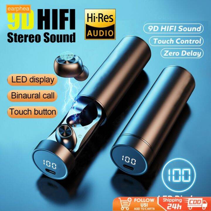 B9 TWS Bluetooth Earphones Wireless 9D HiFi Stereo Earpods Bluetooth ...