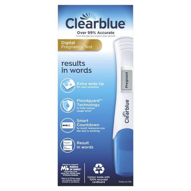Clearblue Digital Pregnancy-Test with Smart Ctdown *3 Pregnancy Tests ...