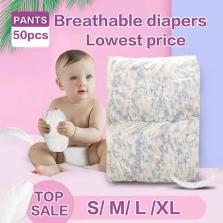 RL Baby 50 PCS Diaper Pants Sizes M L XL XXL XXXL Ultra Thin Dry Breathable Diapers smart tag ...