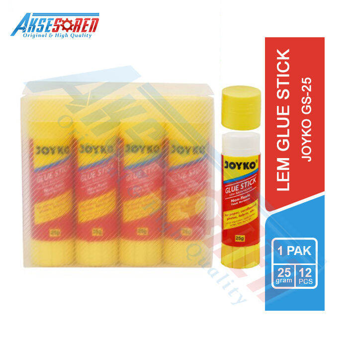 Lem Glue Stick 25 Gram Joyko [GS-25 / 1 Pack] / Lem Kertas Joyko [12 ...