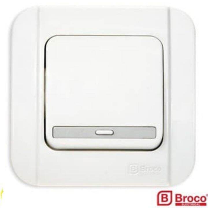 Broco Galleo G161 Saklar engkel / 1 Gang / single switch Snow White ...