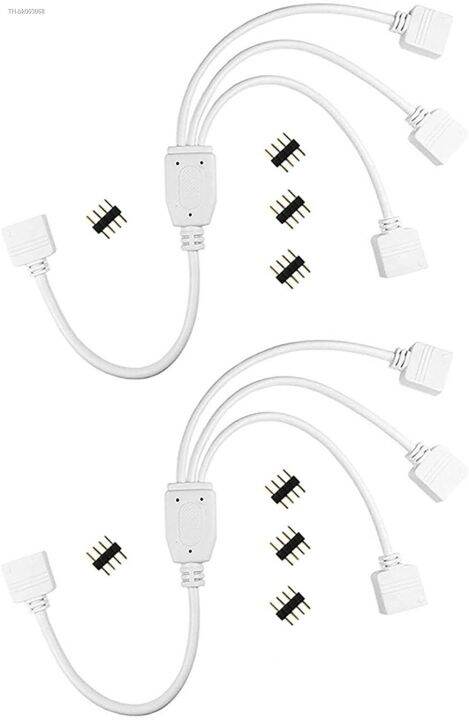 ♟ 4 Pin RGB LED Splitter Connector Cable female extension HUB 1 to 2 3 4 5 Splitter wire For ...