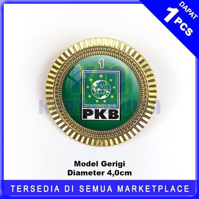 Pin Partai PKB - Pin Partai Kebangkitan Bangsa Model Gerigi - Karya ...