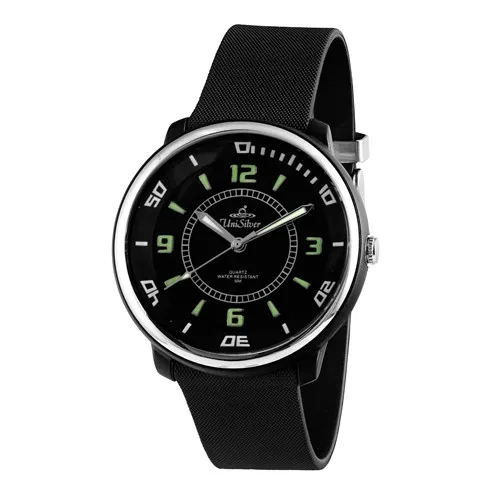 UniSilver TIME Men's Black Analog Rubber Watch KW2958-1111 | Lazada PH